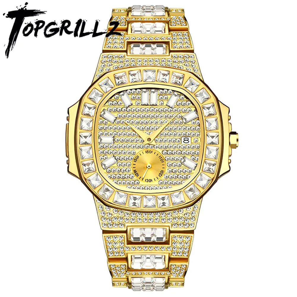 Luxury Rhinestone Calendar Watch – Rose&Jeffteco